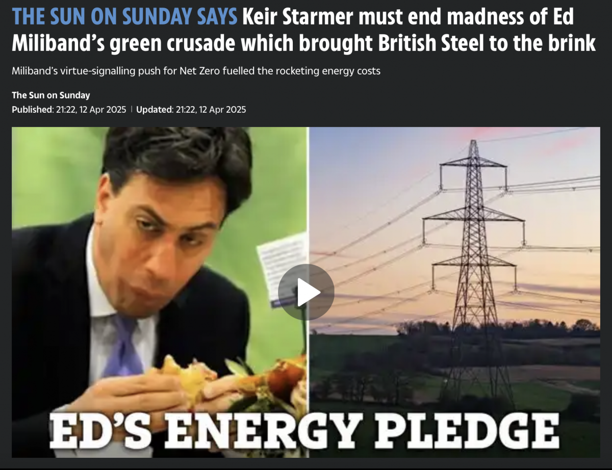 Right-wing press weaponises British Steel crisis to bash Ed Miliband ...